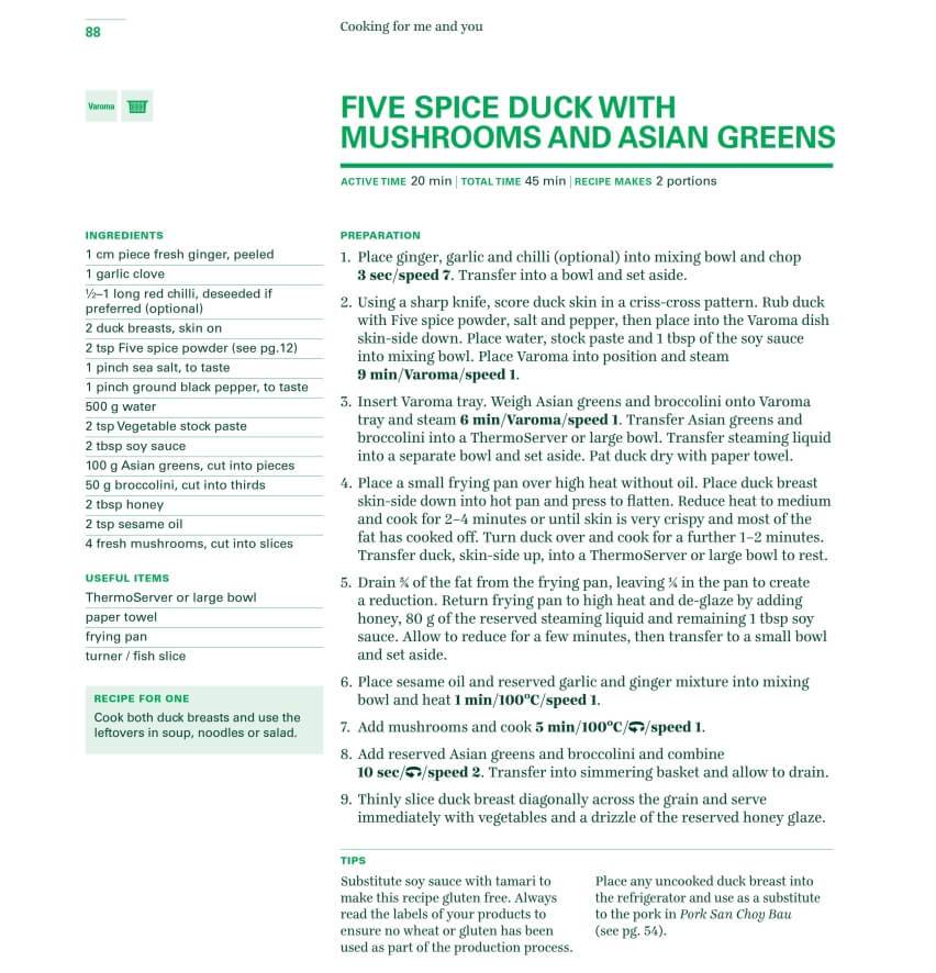 Cooking for Me + You Cookbook - Thermomix® Recipes For 1 + 2